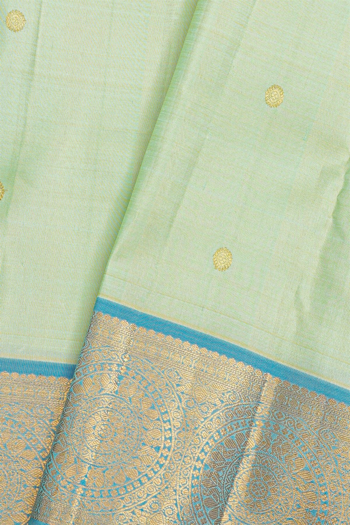Kancheepuram Silk Mint Green Saree